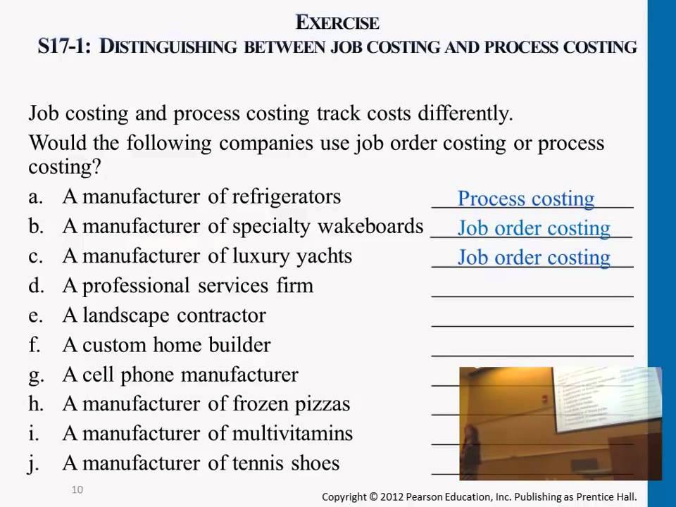 Distinguishing between job and process costing