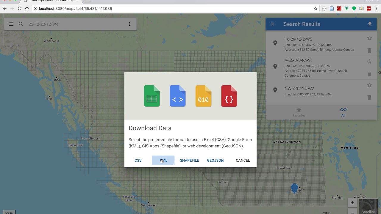 Township Canada: Canadian township grid system