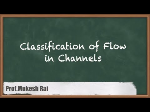 Classification of Flow in Channels - Channel Hydraulics - GATE ...