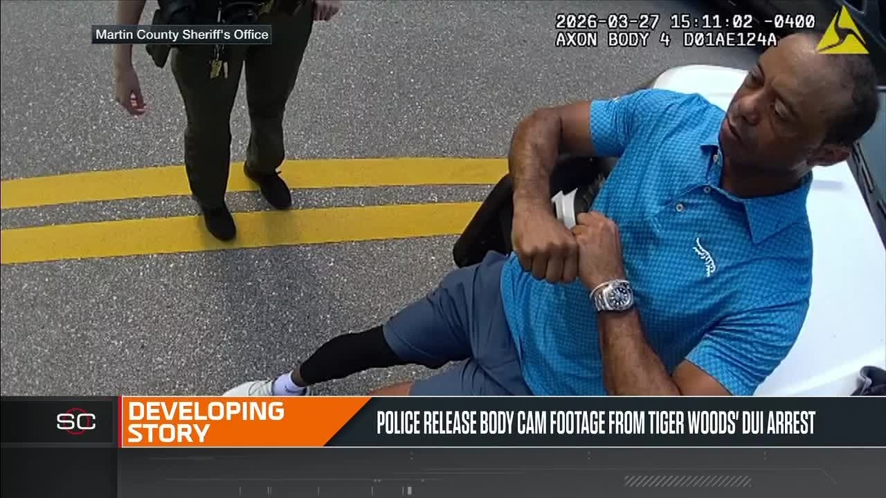 Police release bodycam footage from Tiger Woods' DUI arrest | SportsCenter