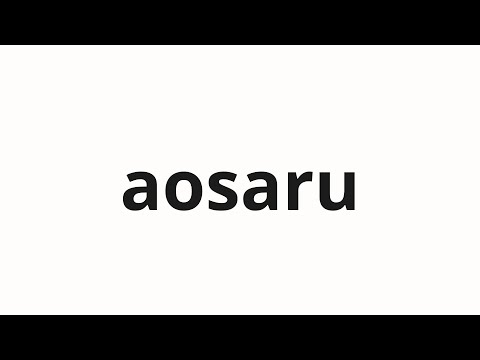 How to pronounce aosaru | 青猿 (Blue monkey in Japanese)
