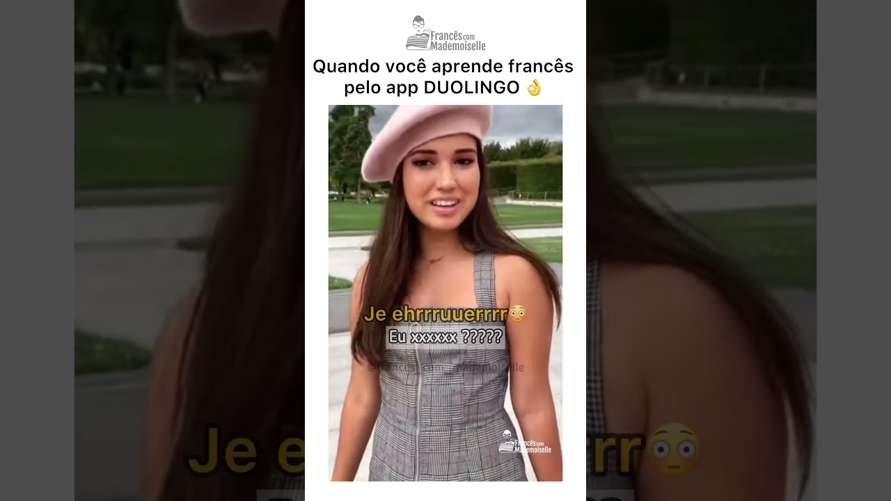 Francês com app Duolingo.