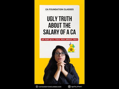 🤯Ugly Truth About the SALARY OF A CA | Salary of CA | CA Foundation Classes | Agrika Khatri