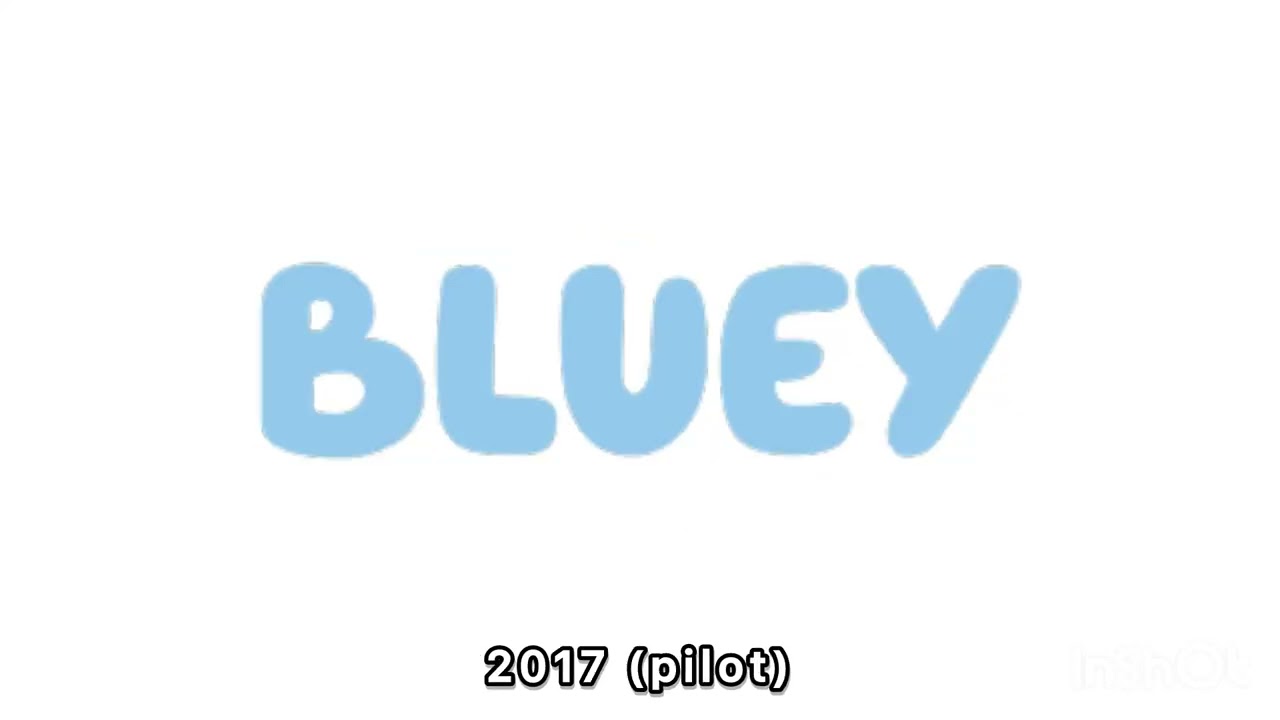 Bluey historical logos