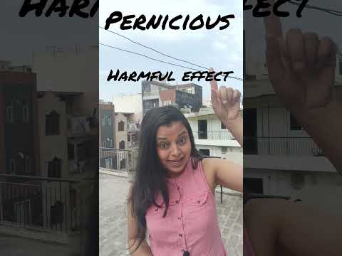 Pernicious -word of the day/sentence/Meaning/Synonyms l