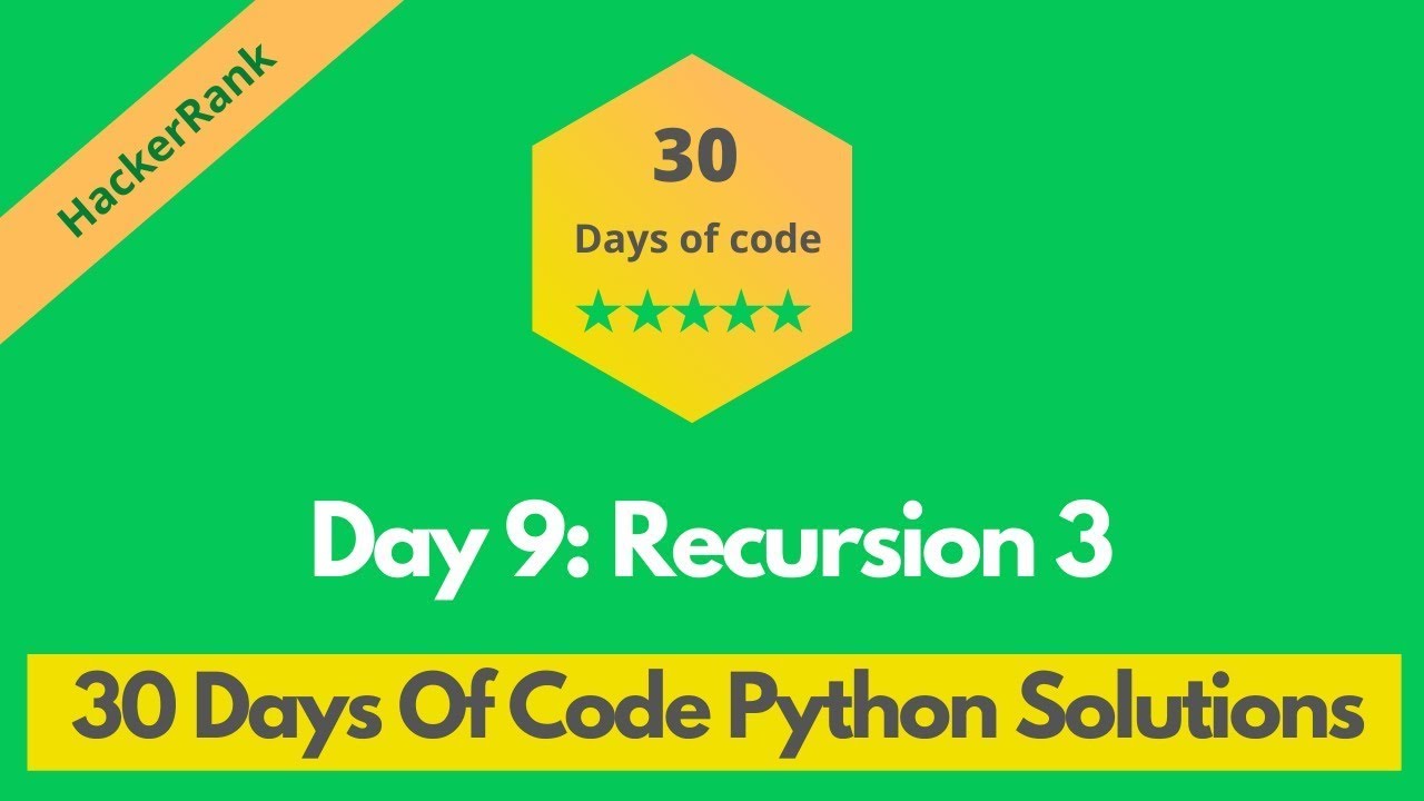 HackerRank Day 9: Recursion 3 problem solution in Python | 30 Days Of Code problems solutions