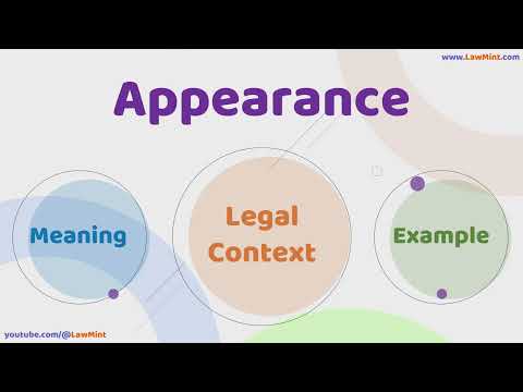 Appearance Meaning Legal Context & Example Legal Terms Simplified @LawMint