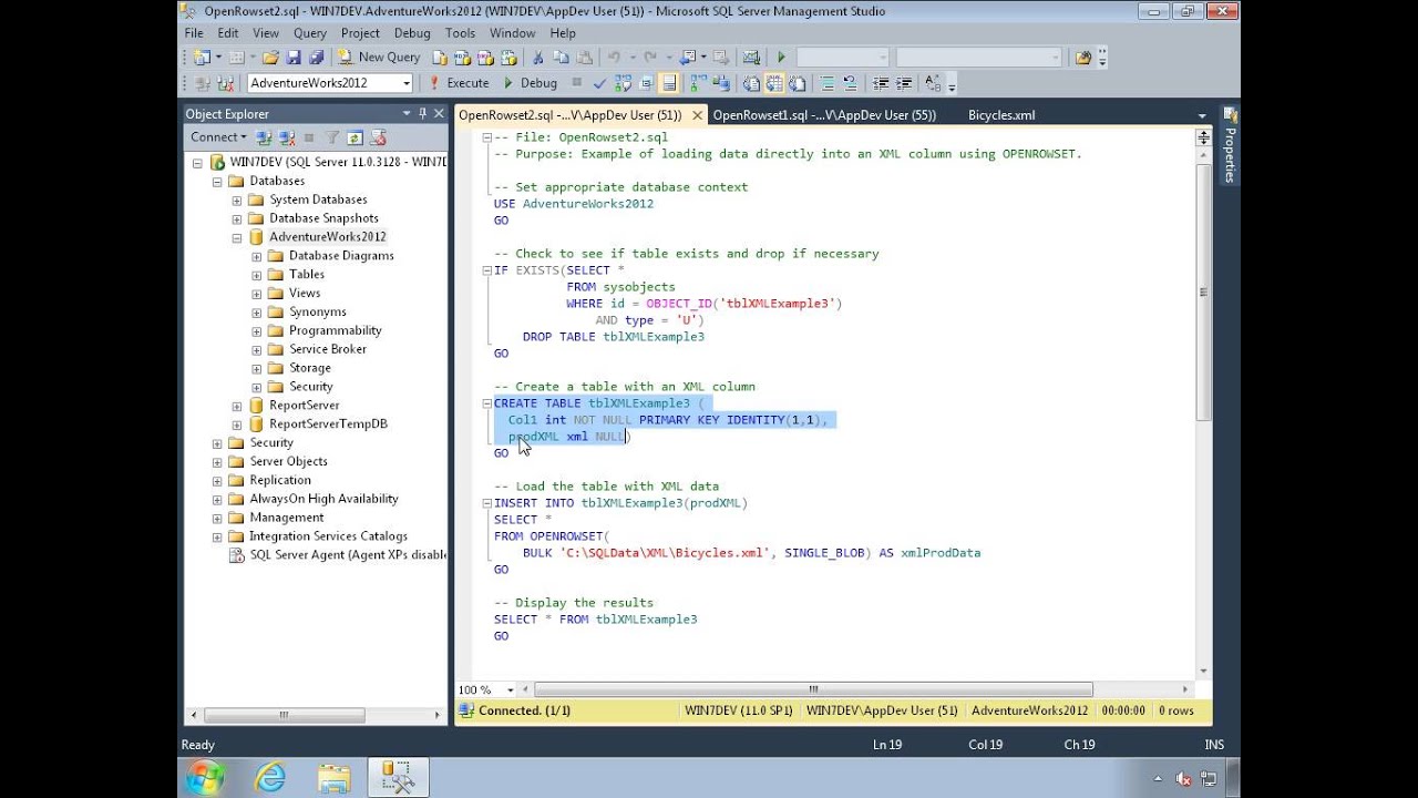 Trailer for SQL 2012 Developer tutorial: Working with XML