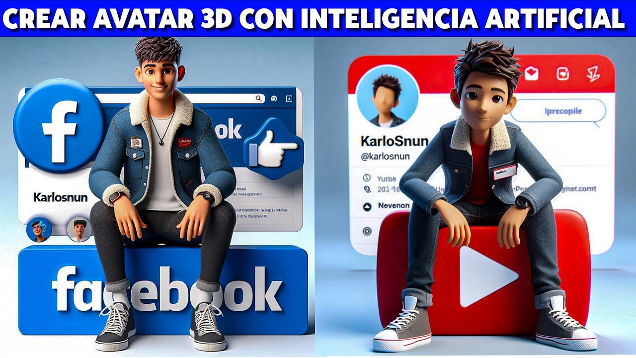 CREA TU AVATAR 3D para REDES SOCIALES con IA (Gratis)