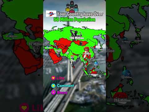 📊 Top Asian Countries with 50+ Million Population!