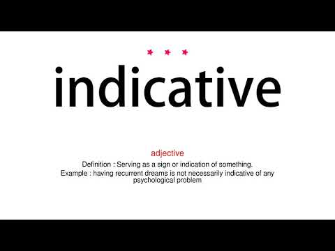 How to pronounce indicative - Vocab Today