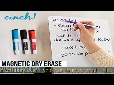 Magnetic Dry Erase Whiteboard Sheet for Kitchen Fridge with Stain Resistant Technology, 16x11" - In