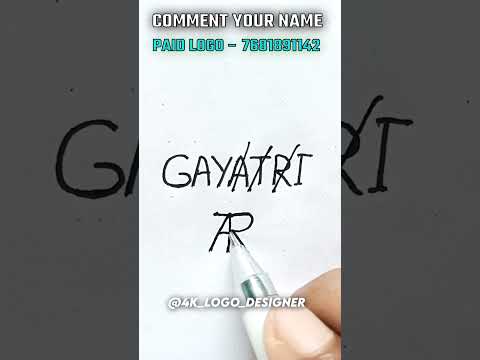 Gayatri name 3d brand logo design 💯🔥🔥#logo #namelogo #viral #shorts