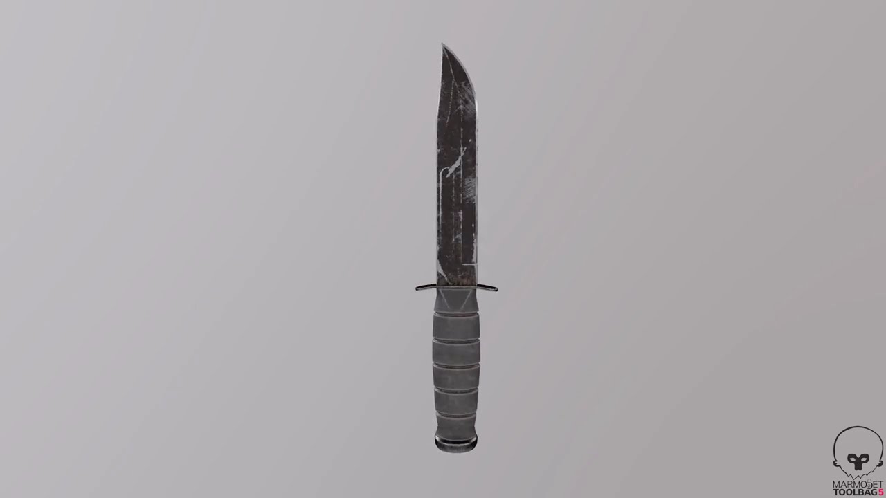 Game Ready Combat Knife - Free AAA quality 3D Model