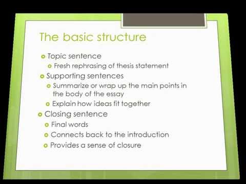 Writing a conclusion