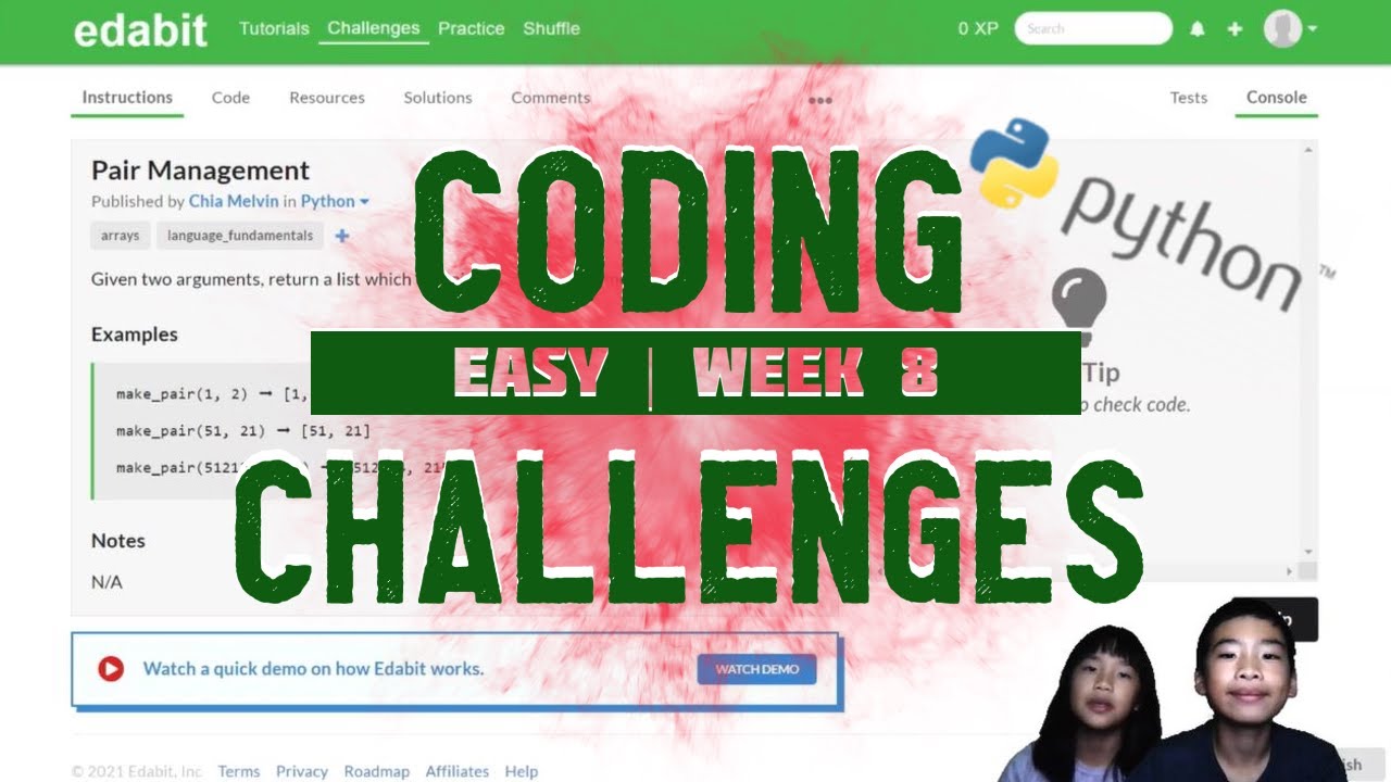 Learn to Code Python | Coding Challenges in Easy Week 8