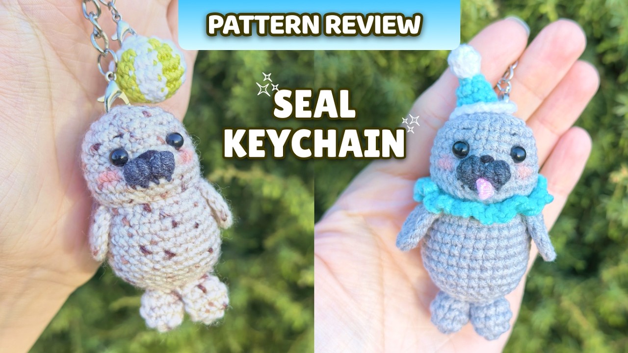 Cute Seal Keychain Free Amigurumi Tutorial REVIEW + crochet pattern   @toysbyvalerie ​