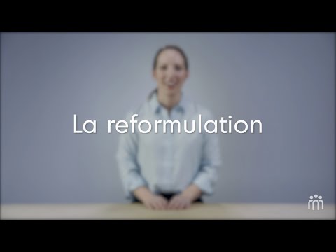 La reformulation