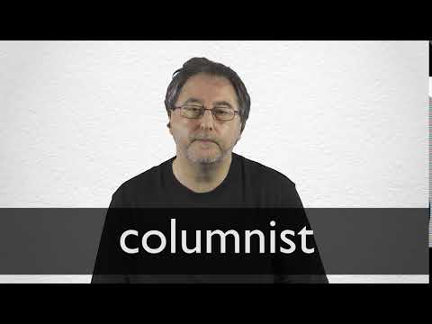 COLUMNIST definition and meaning | Collins English Dictionary