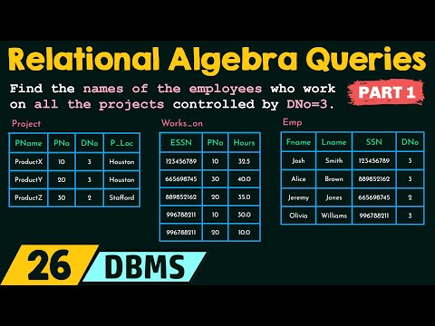 Learn Relational Algebra Queries Part 1 - Mind Luster