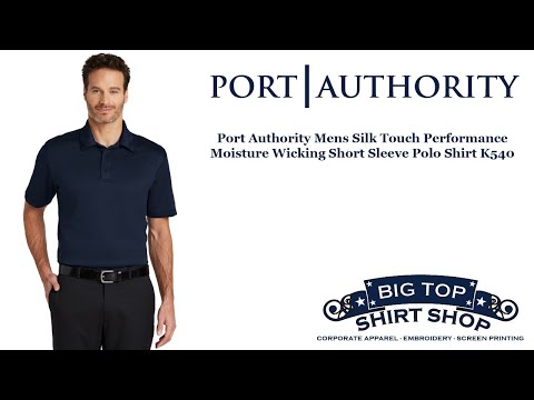 Port Authority Mens Silk Touch Performance Moisture Wicking Short Sleeve Polo Shirt K540