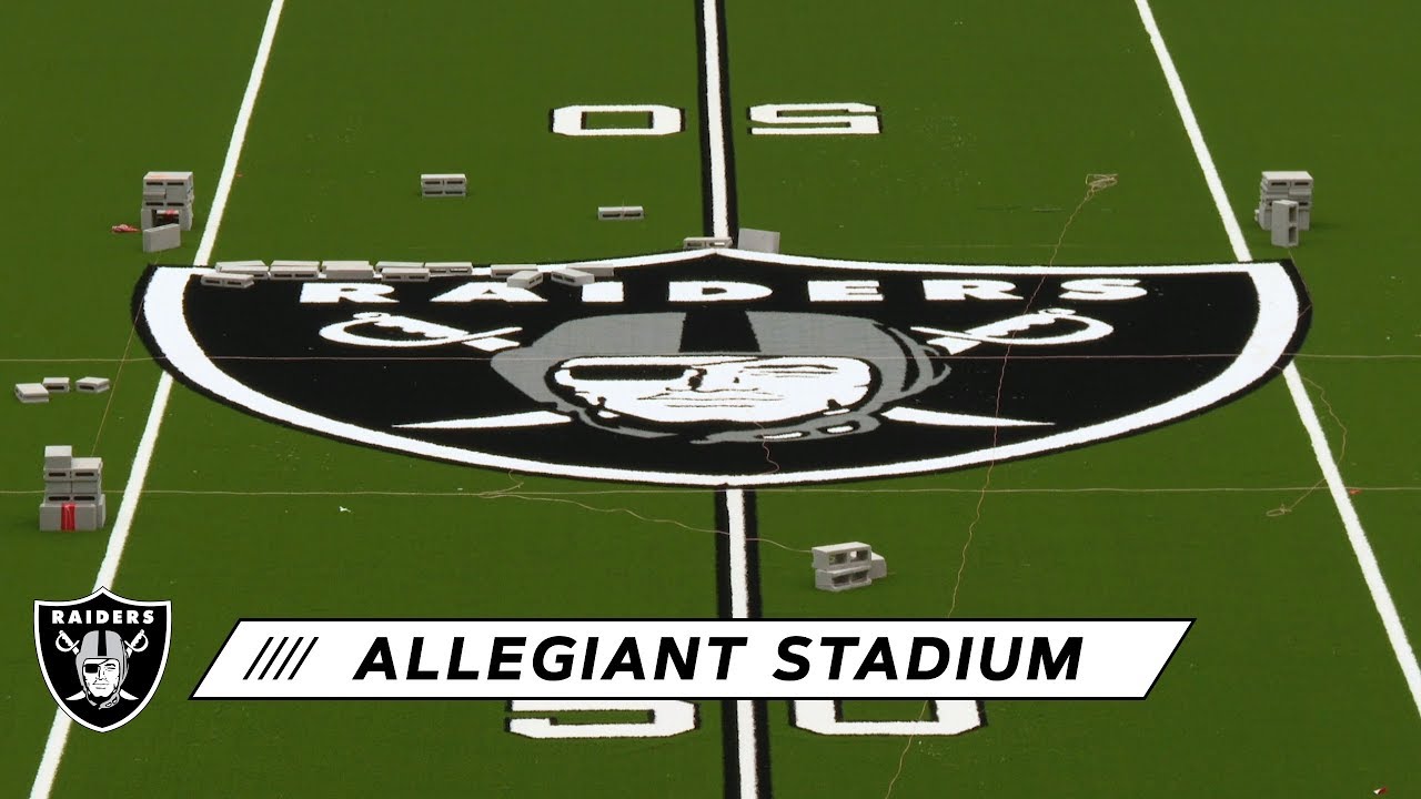 First Look at Raiders Midfield Logo in Allegiant Stadium | Las Vegas Raiders