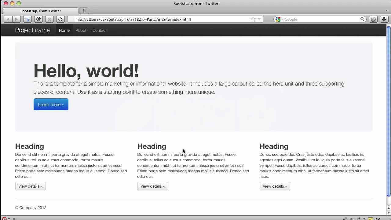 Twitter Bootstrap 101: Introducing 2.0