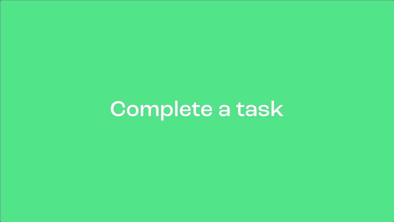 Complete a task - Taskbox