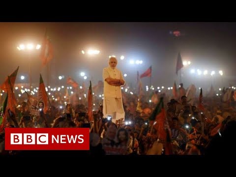 Celebrations after Prime Minister Modi wins Indian election - BBC News