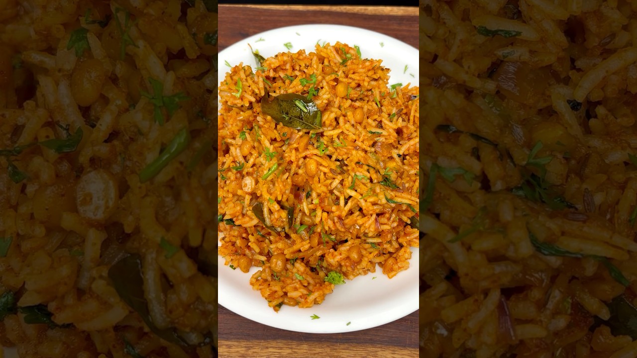Instant Tomato rice 🍅 ASMR Style 🎧 #shorts #tomatorice #asmr #asmrcooking #ricerecipes #cooking