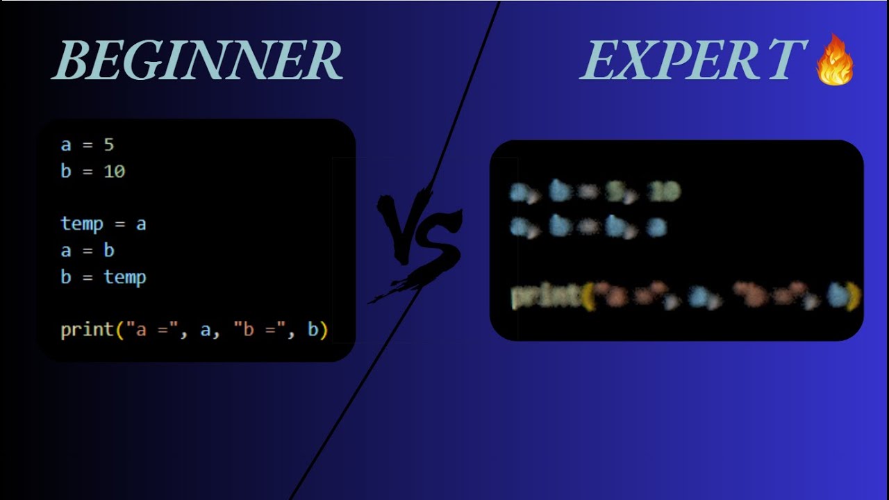 Swapping Two Variables: Beginner vs. Experienced Python Coders