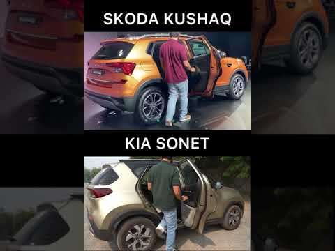Skoda Kushaq vs Kia Sonet | Ingress-Egress Comparison | Which Is Better? | V3Cars