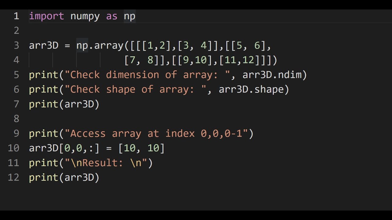 How to add or change values on 3D array in python ?
