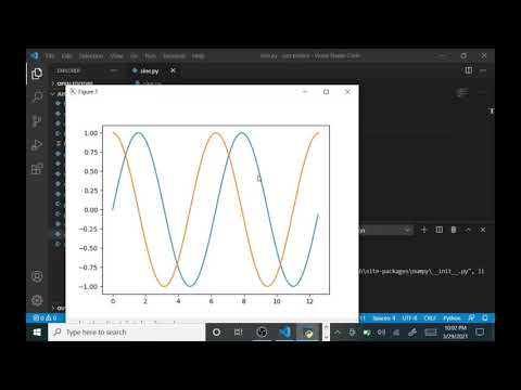 Plotting Sine and cosine Graph using Python programming || Use of ...