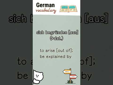 sich begründen (to arise) | German language