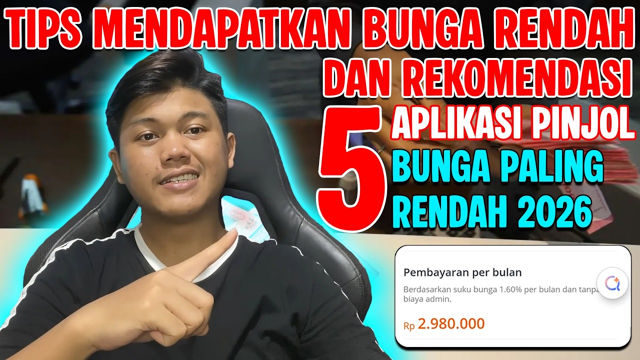 5 APLIKASI PINJAMAN ONLINE BUNGA RENDAH 2025-2026‼️ Pinjol Bunga Rendah Legal OJK, Cepat Cair & Aman