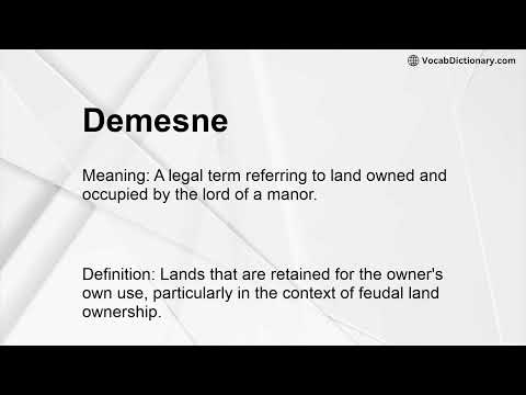Demesne Meaning