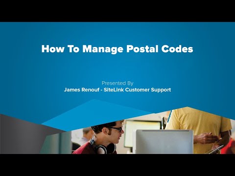 How to Manage Postal Codes - SiteLink Training Video