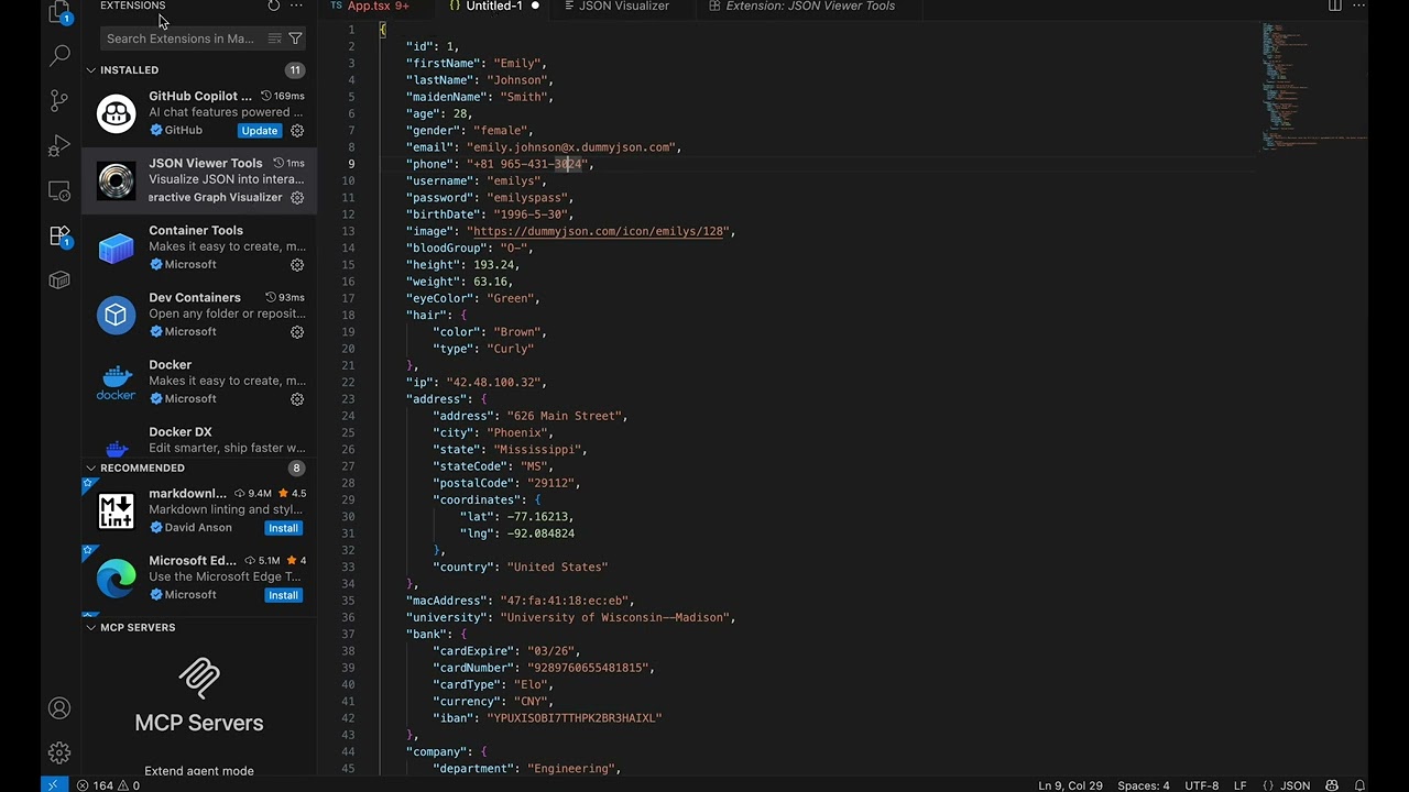 Visualize JSON as Graphs in VS Code
