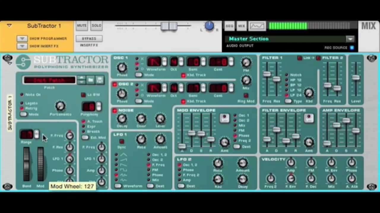 Synth Tutorials - 1: Basic Subtractive Synthesis With Reason's Subtractor