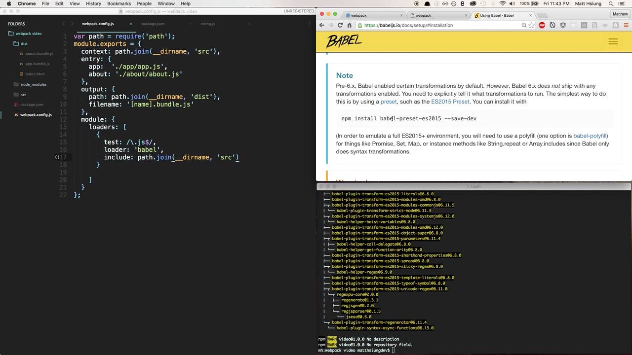 Webpack Config Basics 5. Using Loaders
