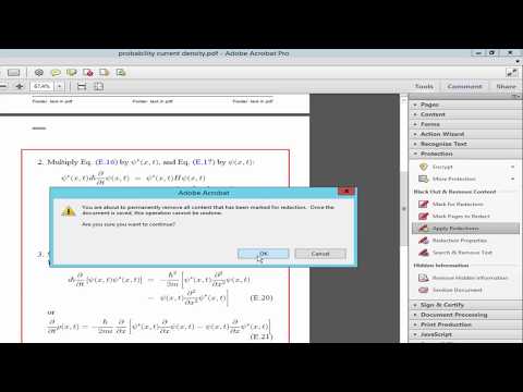 How to apply Redactions in PDF Document by using adobe acrobat pro