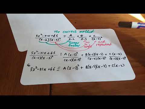 Partial Fractions with Repeated Roots