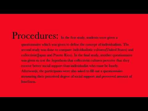 Psychology-Individualism-Collectivism