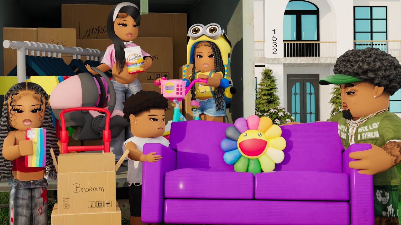 MOVING TO OUR NEW HOUSE!! *OFFICAL HOUSE TOUR!!* | Bloxburg Family Roleplay