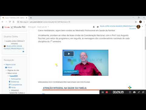 VÍDEO COMPLEMENTAR A TUTORIAL DISPONÍVEL NO MOODLE PEX.UEAD.UFPB