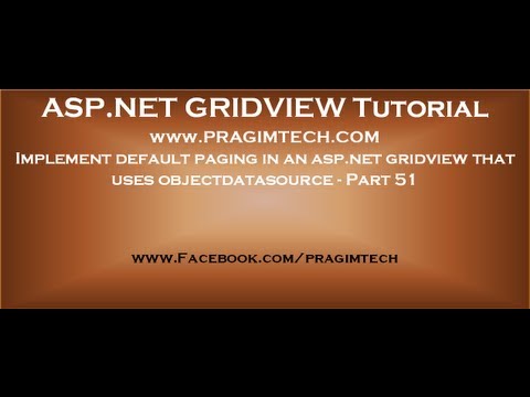 Learn Implement default paging in an asp net gridview that uses objectdatasource Part 51 - Mind ...