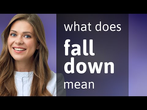 Fall down — definition of FALL DOWN