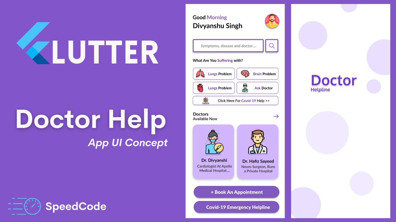 Flutter Doctor App UI - Speed Code