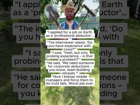 The Alien’s Job Interview Aliens telling dad jokes Stand up comedy stories Funny jokes of the day